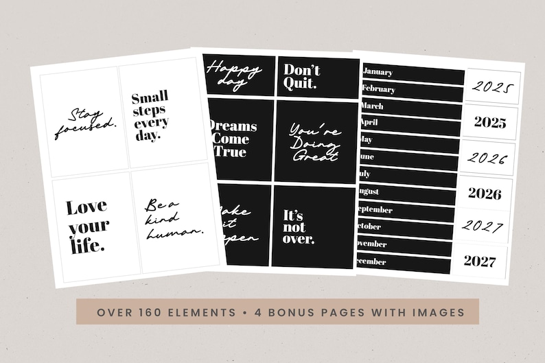 Minimalist Vision Board Kit, Vision Board Ideas, Elegant Vision Board ...