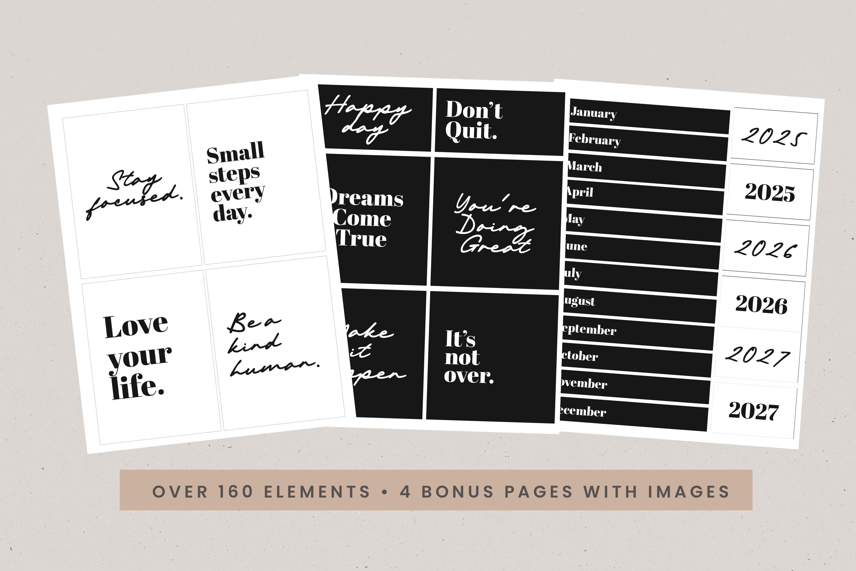 Minimalist Vision Board Kit, Vision Board Ideas, Elegant Vision Board ...