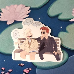 Good Omens (aziraphale & Crowley Bench) Sticker - Etsy