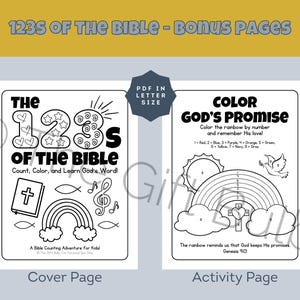 123s of the Bible Coloring Book | Christian Numbers Activity | Bible ...