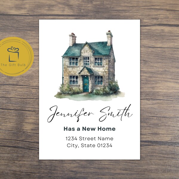 New Address Card - Etsy