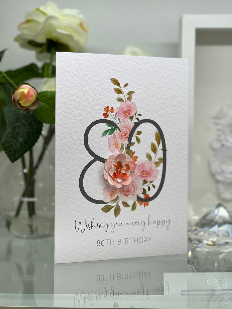 80th Birthday Card, Eightieth Birthday Card, 80th Card, Happy 80th Card ...