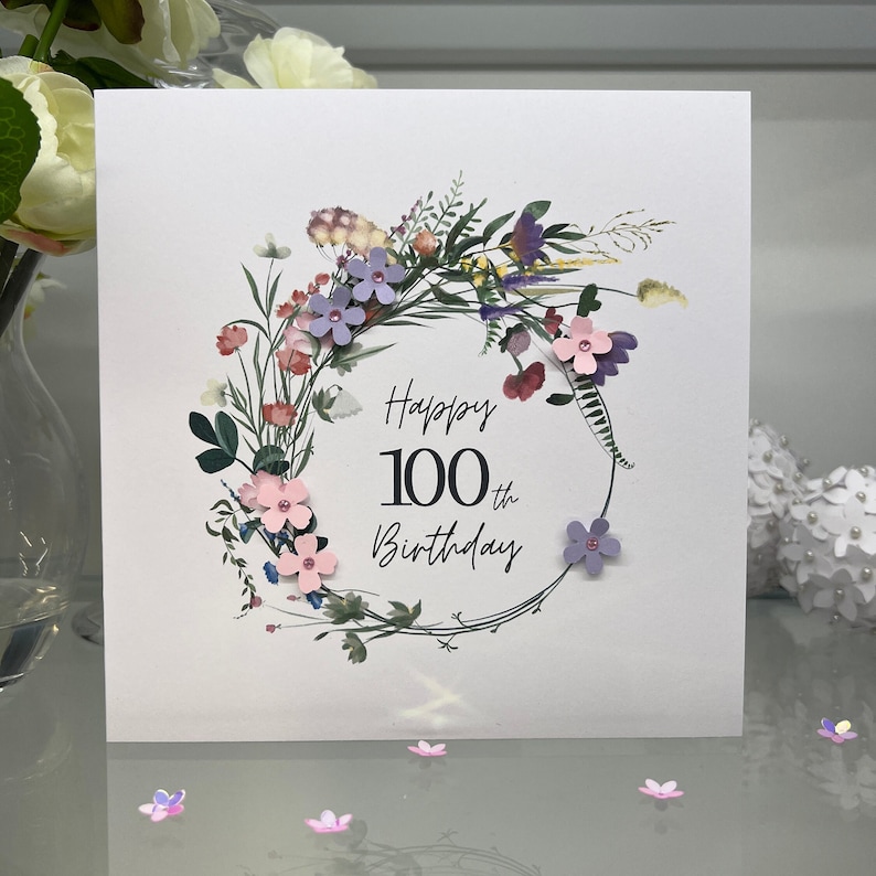 100th Birthday Card 100th Card Happy 100th Birthday Card - Etsy UK