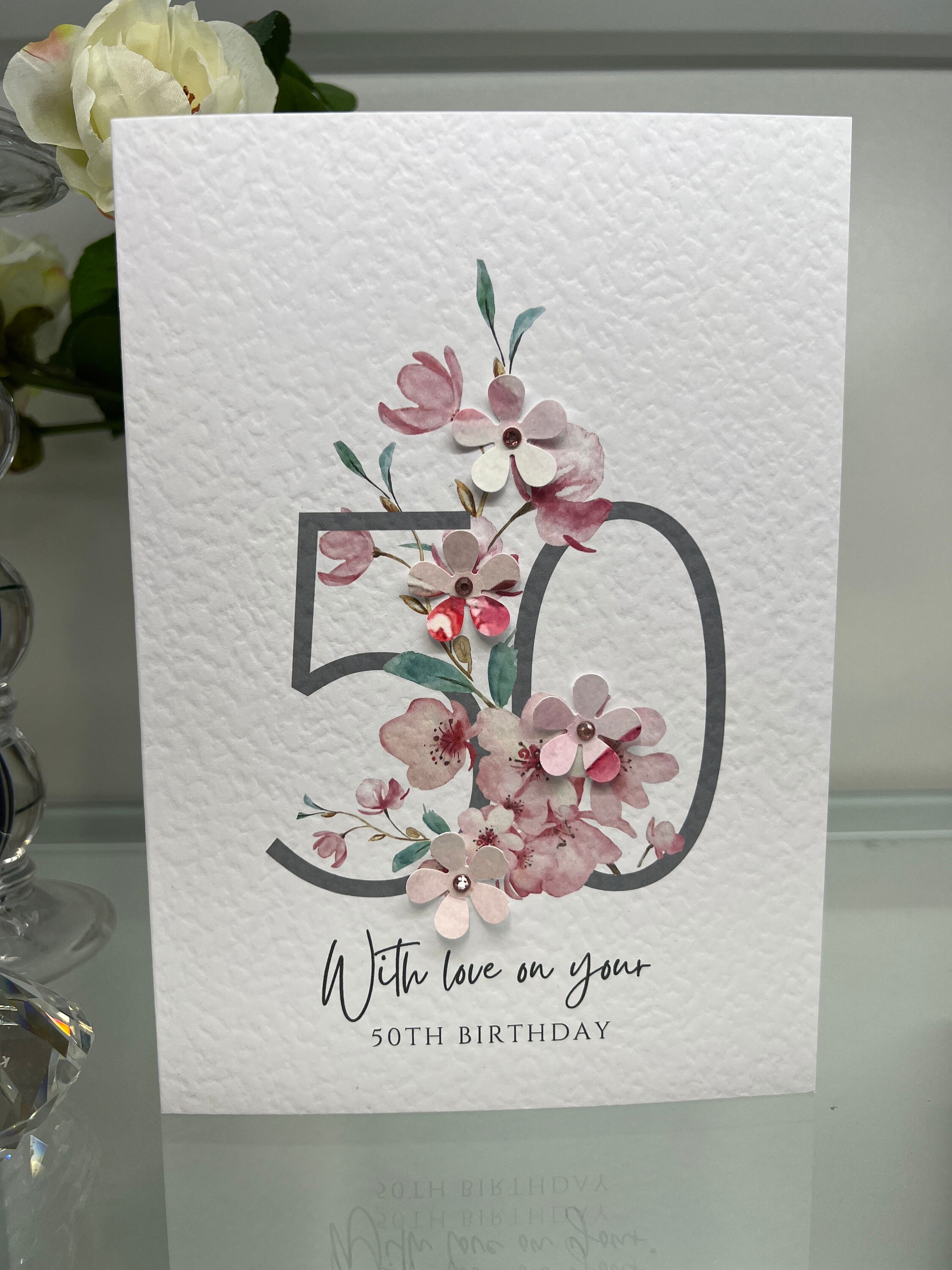50th Birthday Card, Fiftieth Birthday Card, 50th Card, Happy 50th Card ...