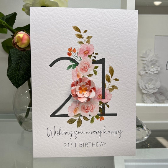 21st Birthday Card Twentyfirst Birthday Card 21st Card - Etsy