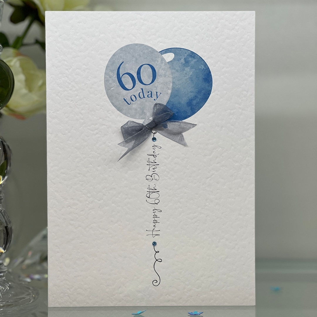 60th Birthday Card, Sixtieth Birthday Card, 60th Card, Male 60th Card ...