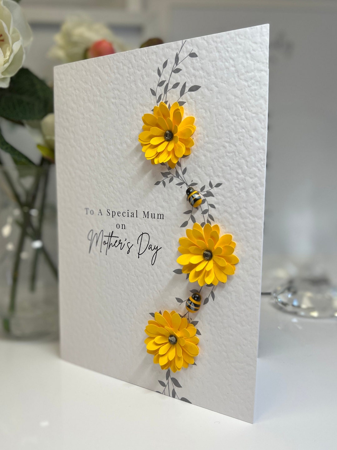 Mother's Day Card, Handmade Mother's Day Card, Sunflower Card ...