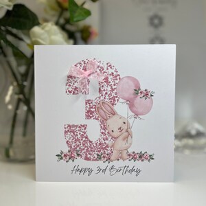 3rd Birthday Card, Girls 3rd Birthday Card, Third Birthday, Daughter ...