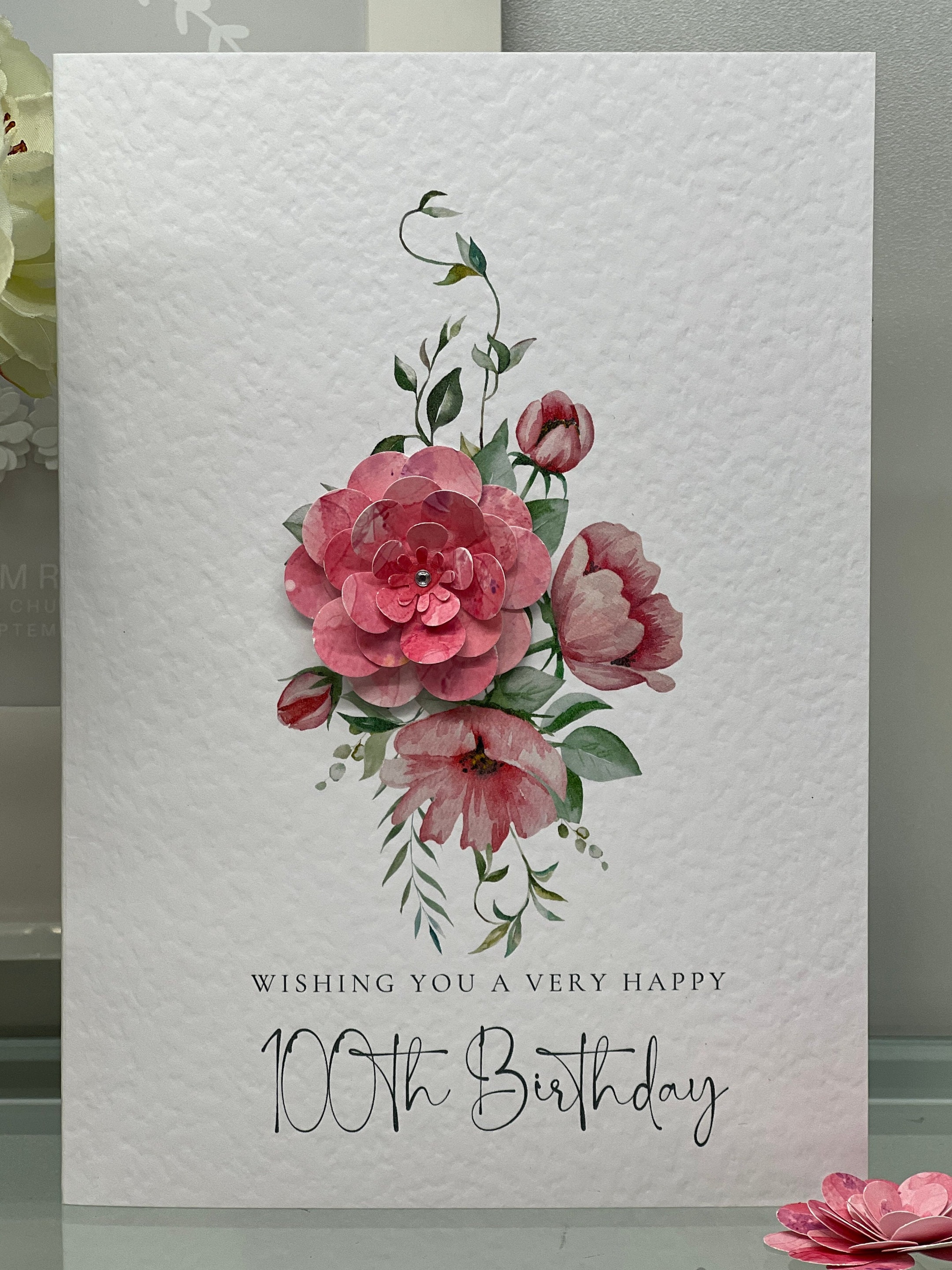 100th Birthday Card, 100th Card, Happy 100th Birthday Card, Luxury ...