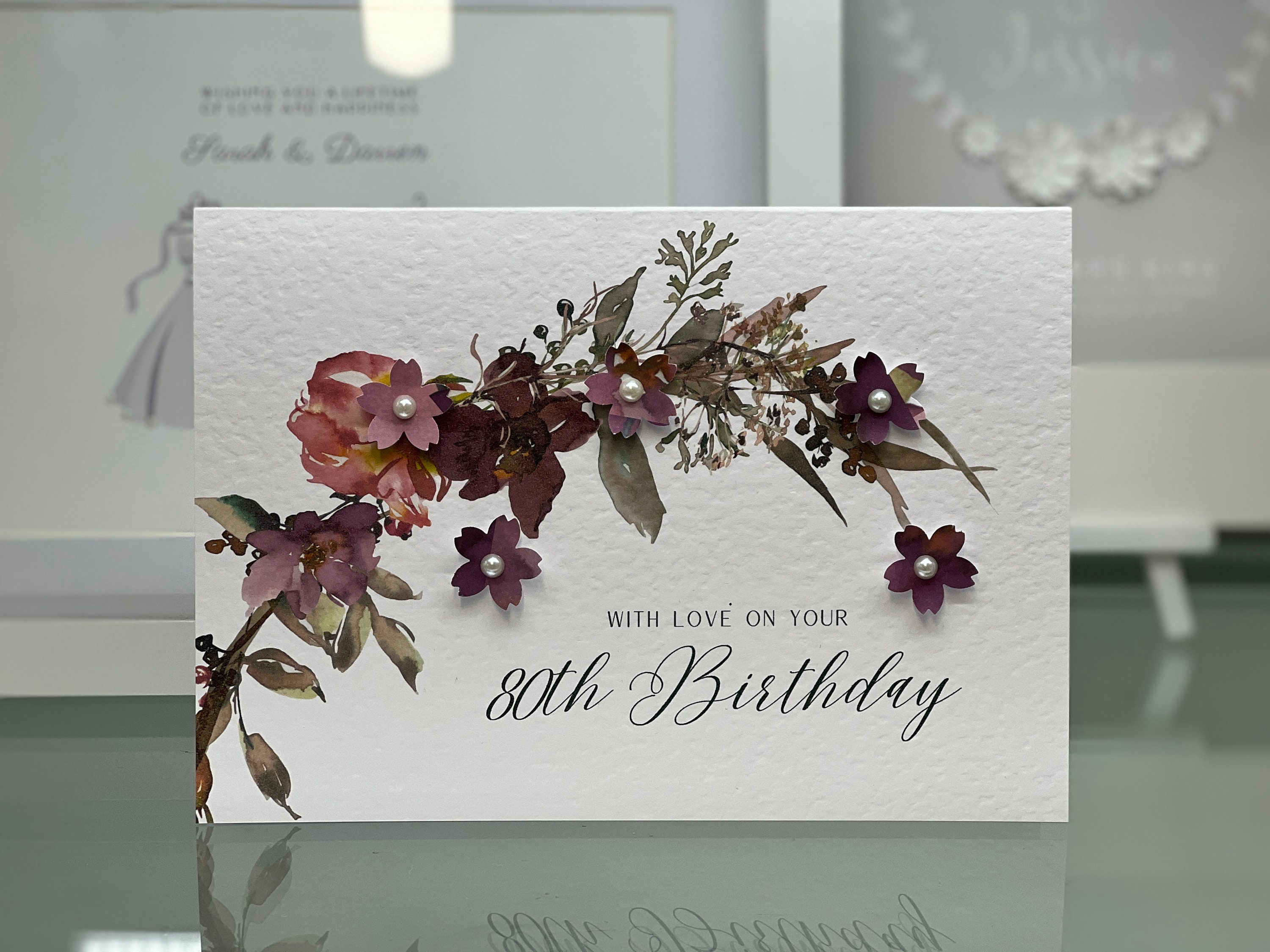 80th Birthday Card Eightieth Birthday Card 80th Card Happy - Etsy