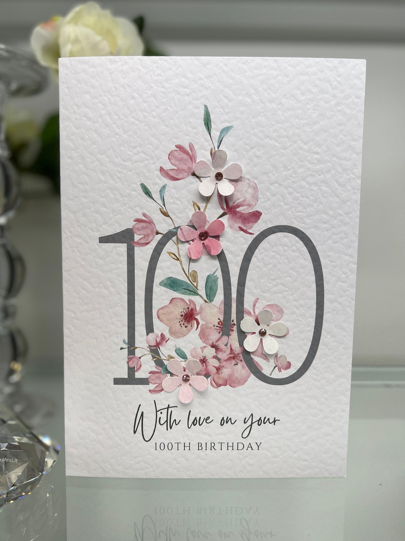 100th Birthday Card, 100th Card, Happy 100th Birthday Card, Luxury ...