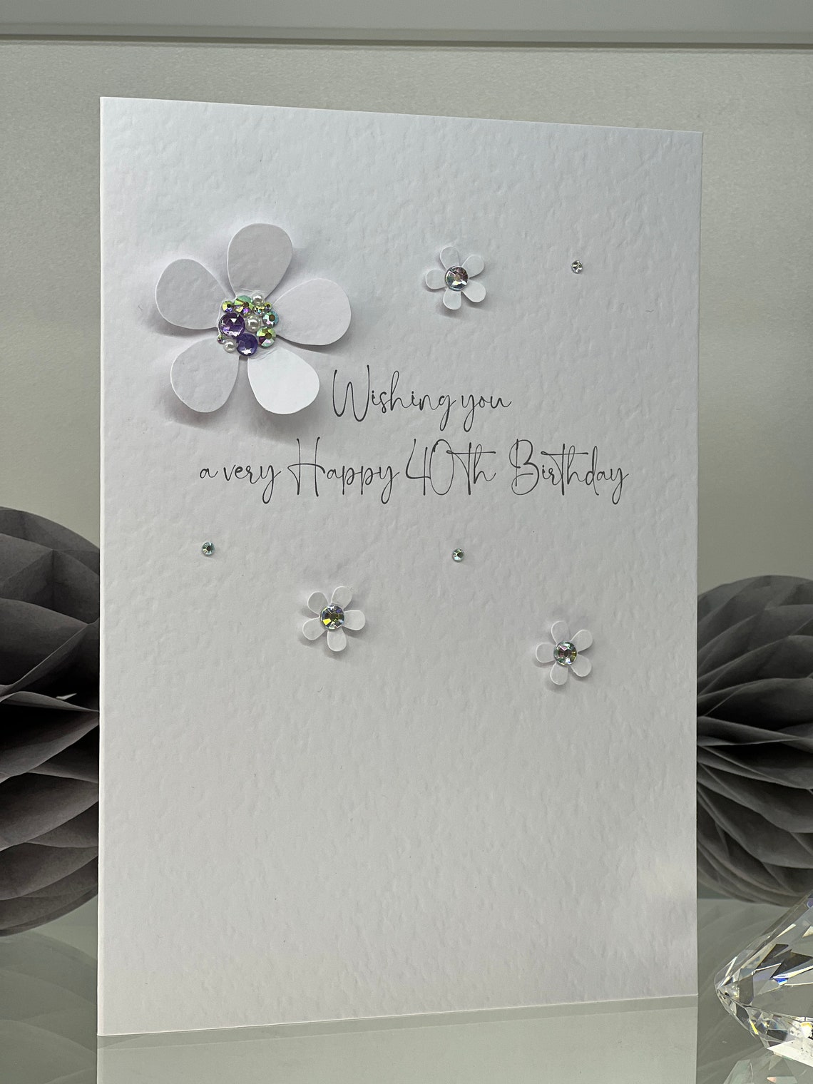 40th Birthday Card Fortieth Birthday Card 40th Card Happy - Etsy