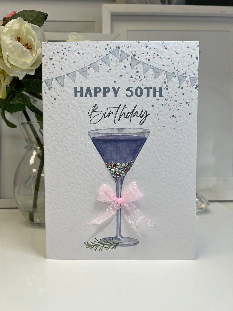 50th Birthday Card, Fiftieth Birthday Card, 50th Card, Happy 50th Card ...