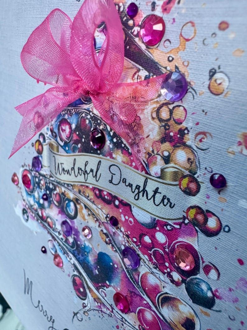 Daughter Personalised Christmas Card, Wonderful Daughter Custom ...