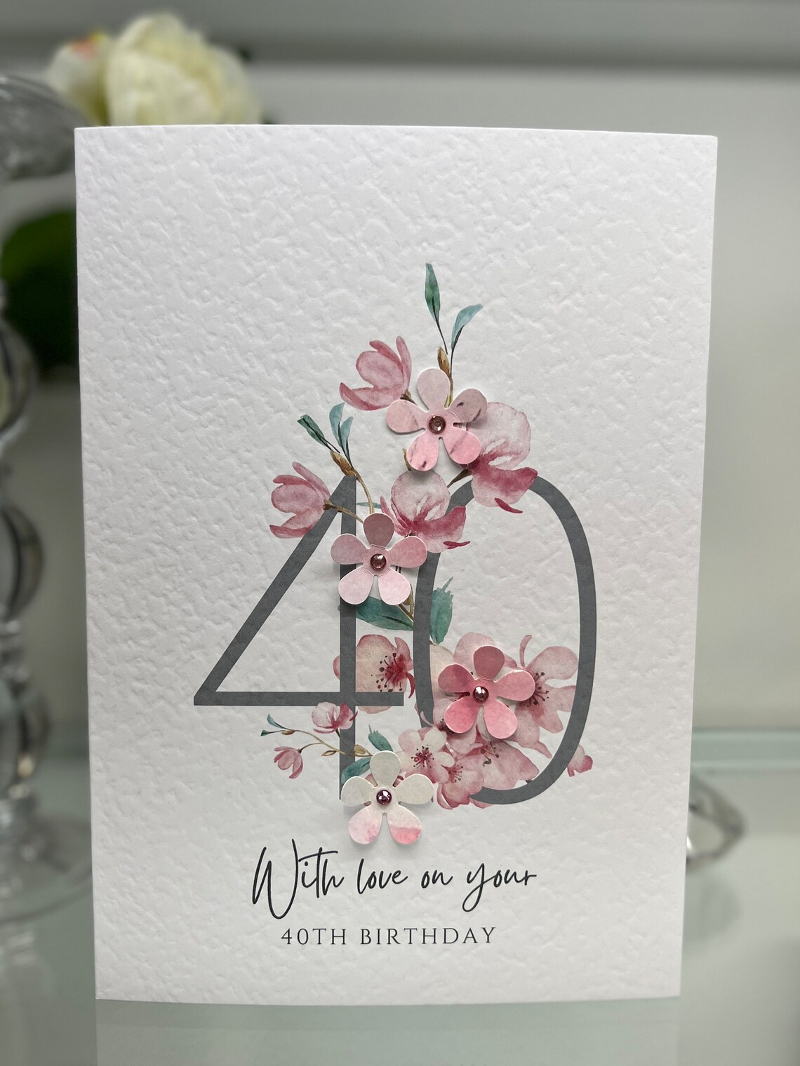 40th Birthday Card, Fortieth Birthday Card, 40th Card, Happy 40th Card ...