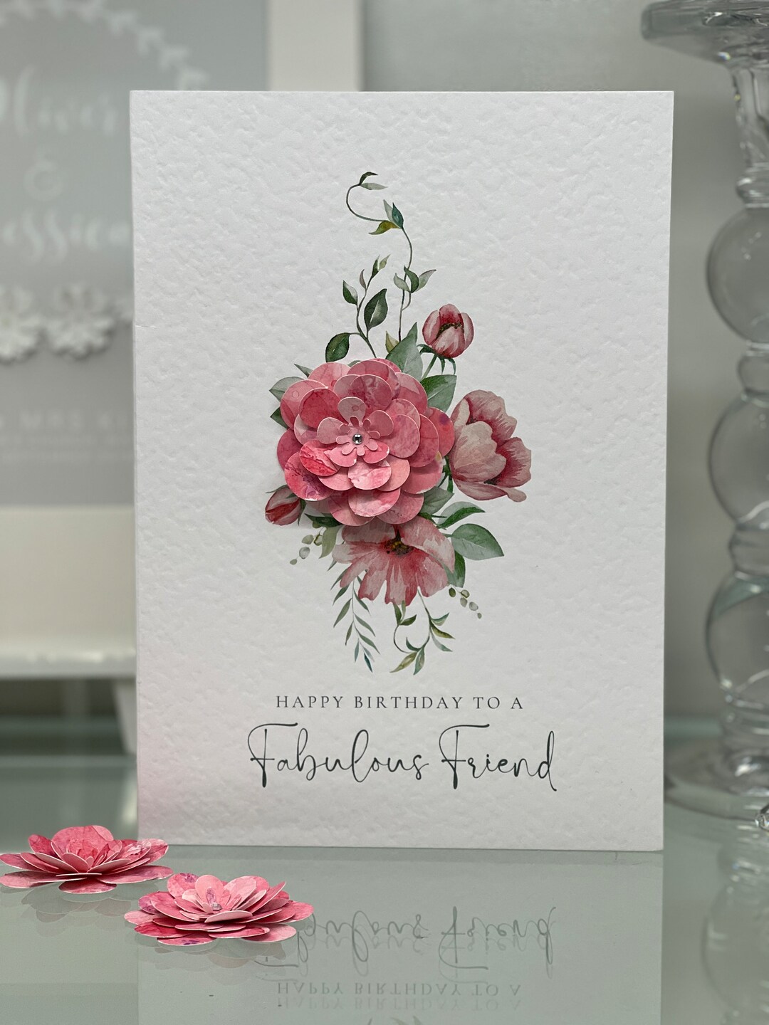 Fabulous Friend Card, 3D Flower, Best Friend Card, Close Friend Card ...