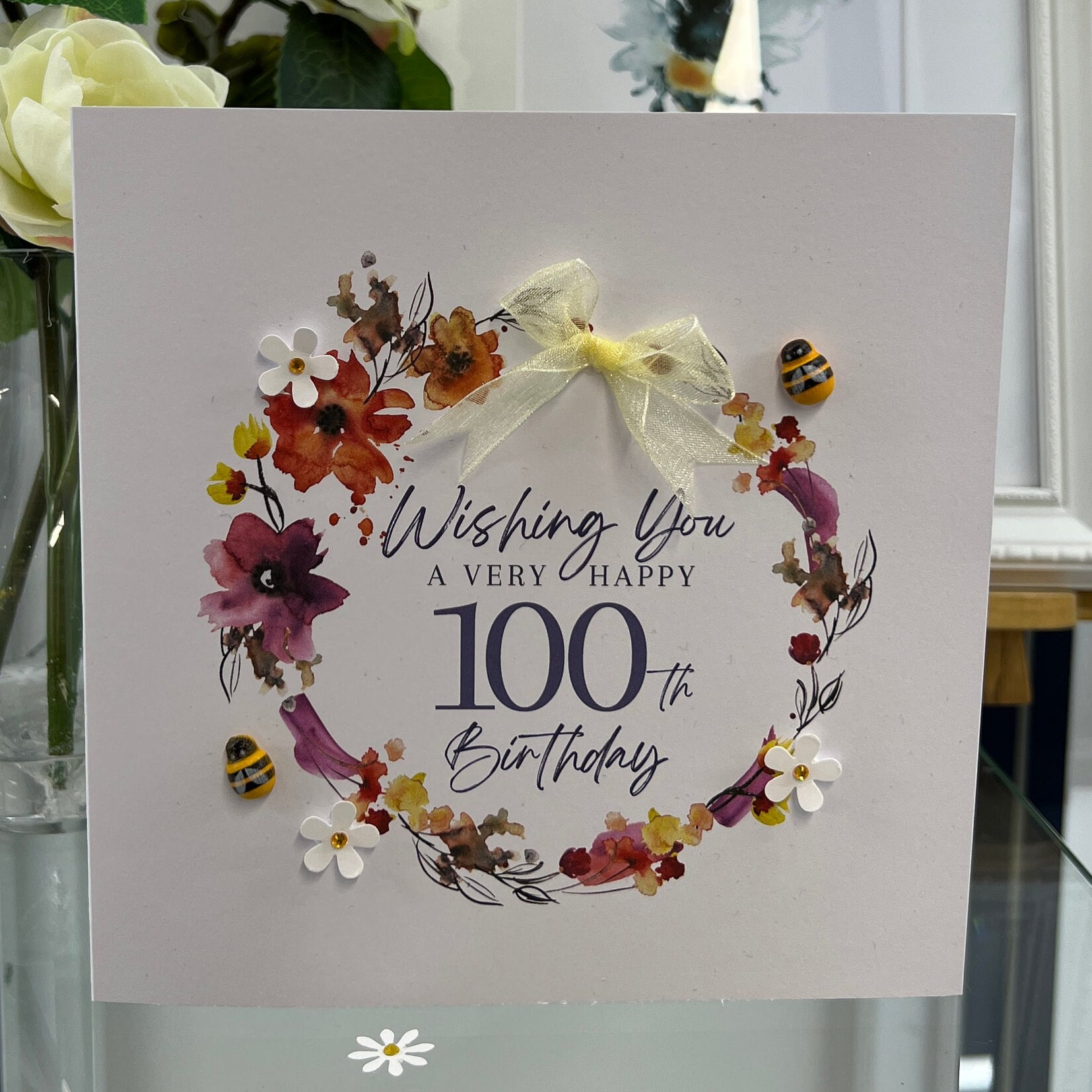 100th Birthday Card 100th Card Happy 100th Birthday Card - Etsy