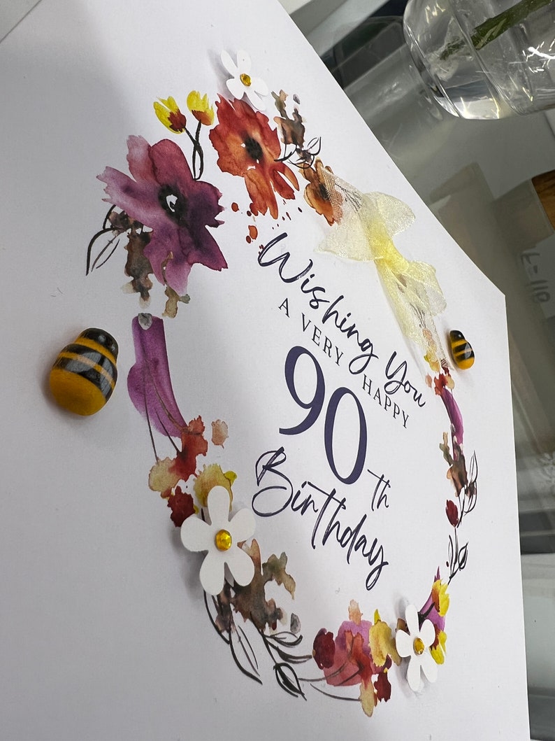 90th Birthday Card Ninetieth Birthday Card 90th Card Happy - Etsy