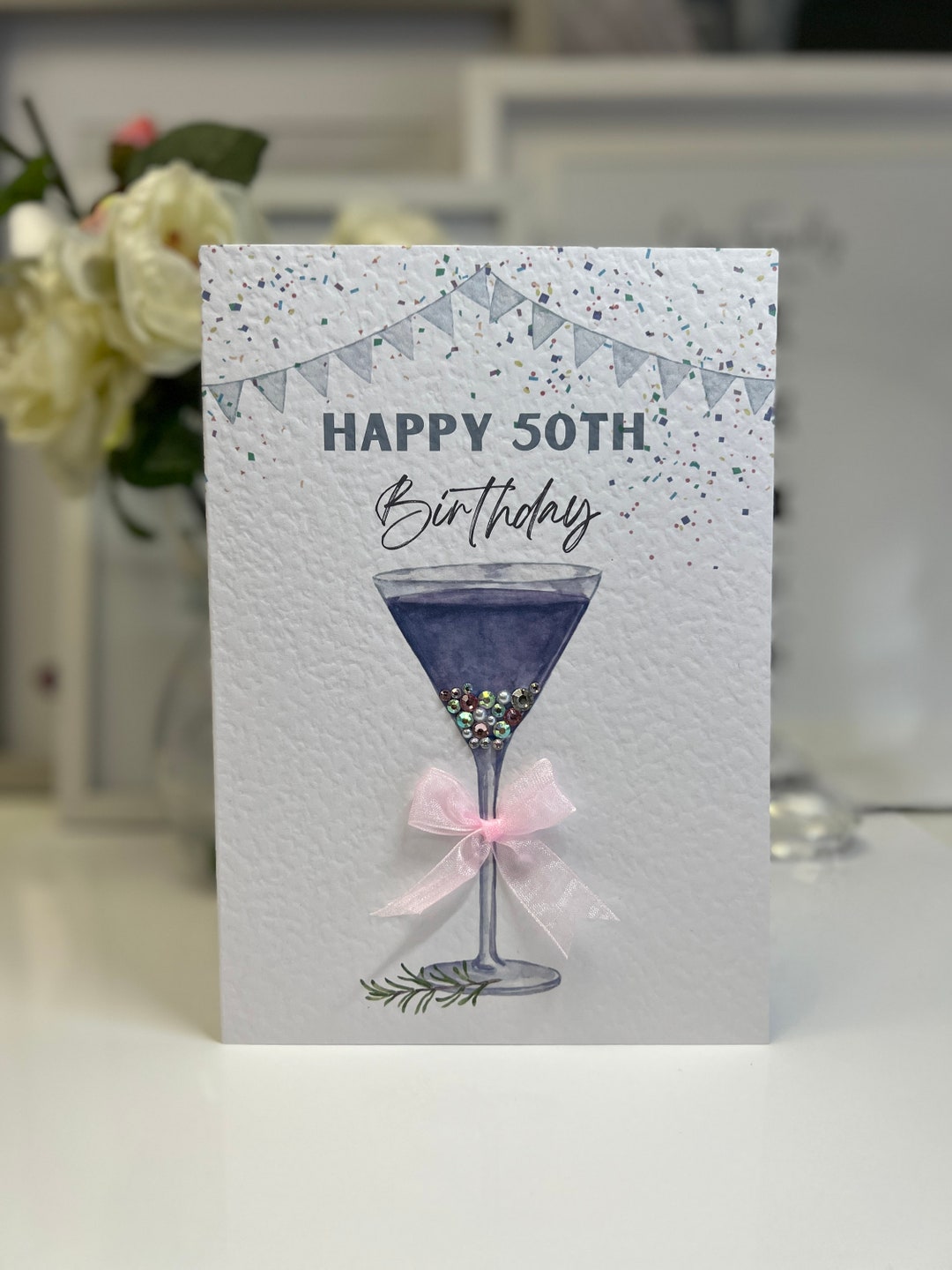 50th Birthday Card, Fiftieth Birthday Card, 50th Card, Happy 50th Card ...