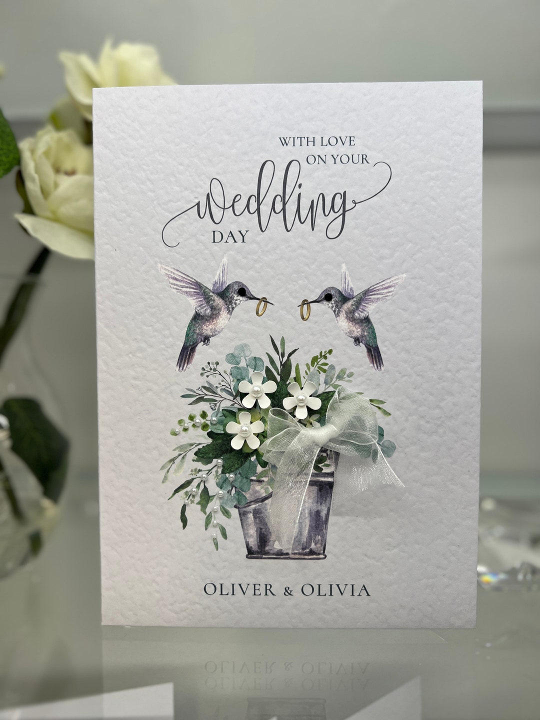 Personalised Wedding Card With Gift Wallet, and Option to Add Box, With ...