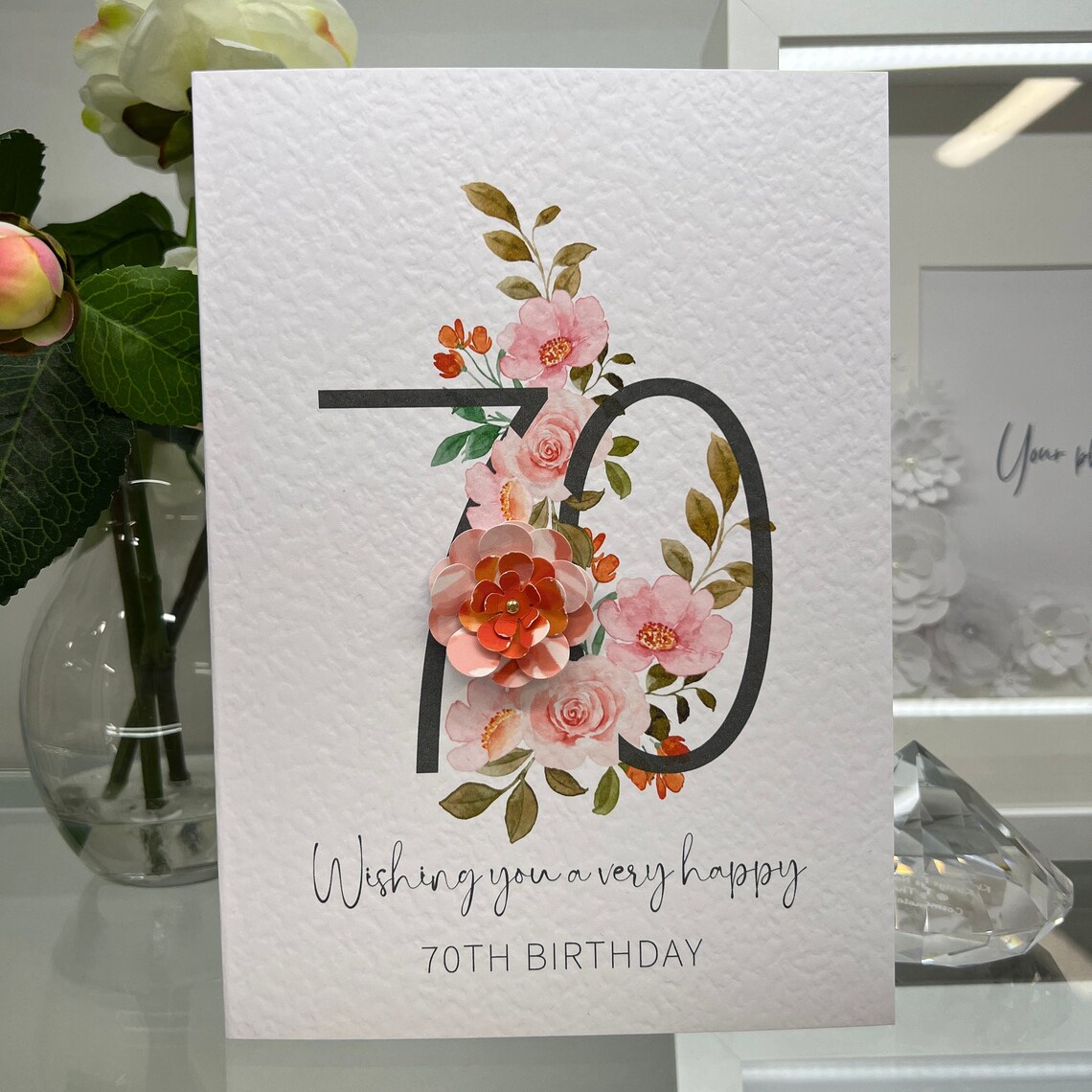 70th Birthday Card Seventieth Birthday Card 70th Card Happy - Etsy