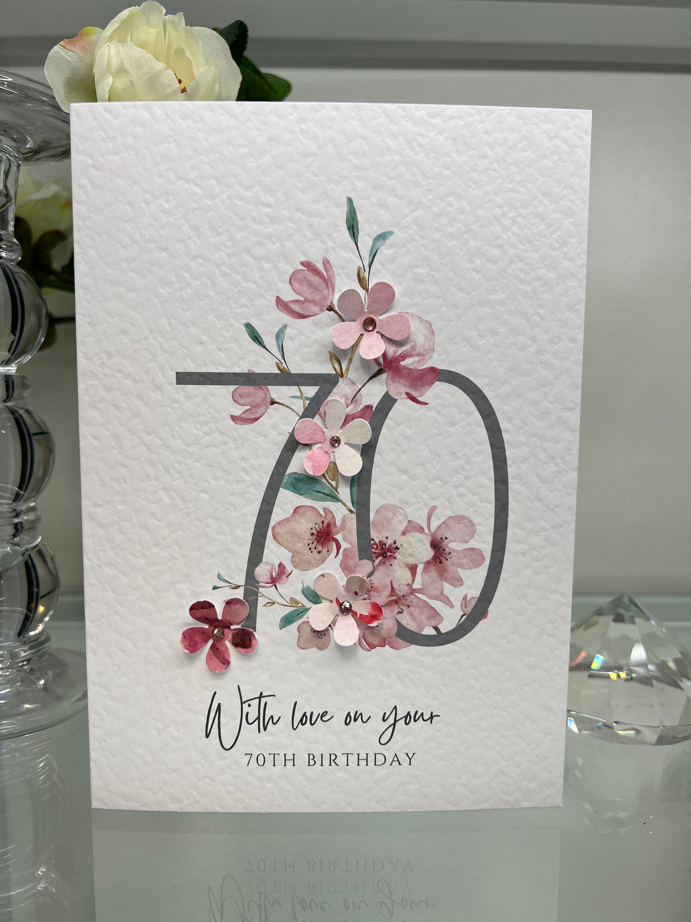 Personalised 70th Birthday Card, Seventieth Birthday Card, Happy 70th ...