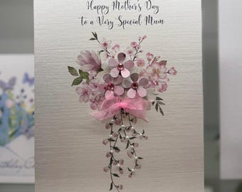 Dried Flower Mother’s Day Card - Etsy