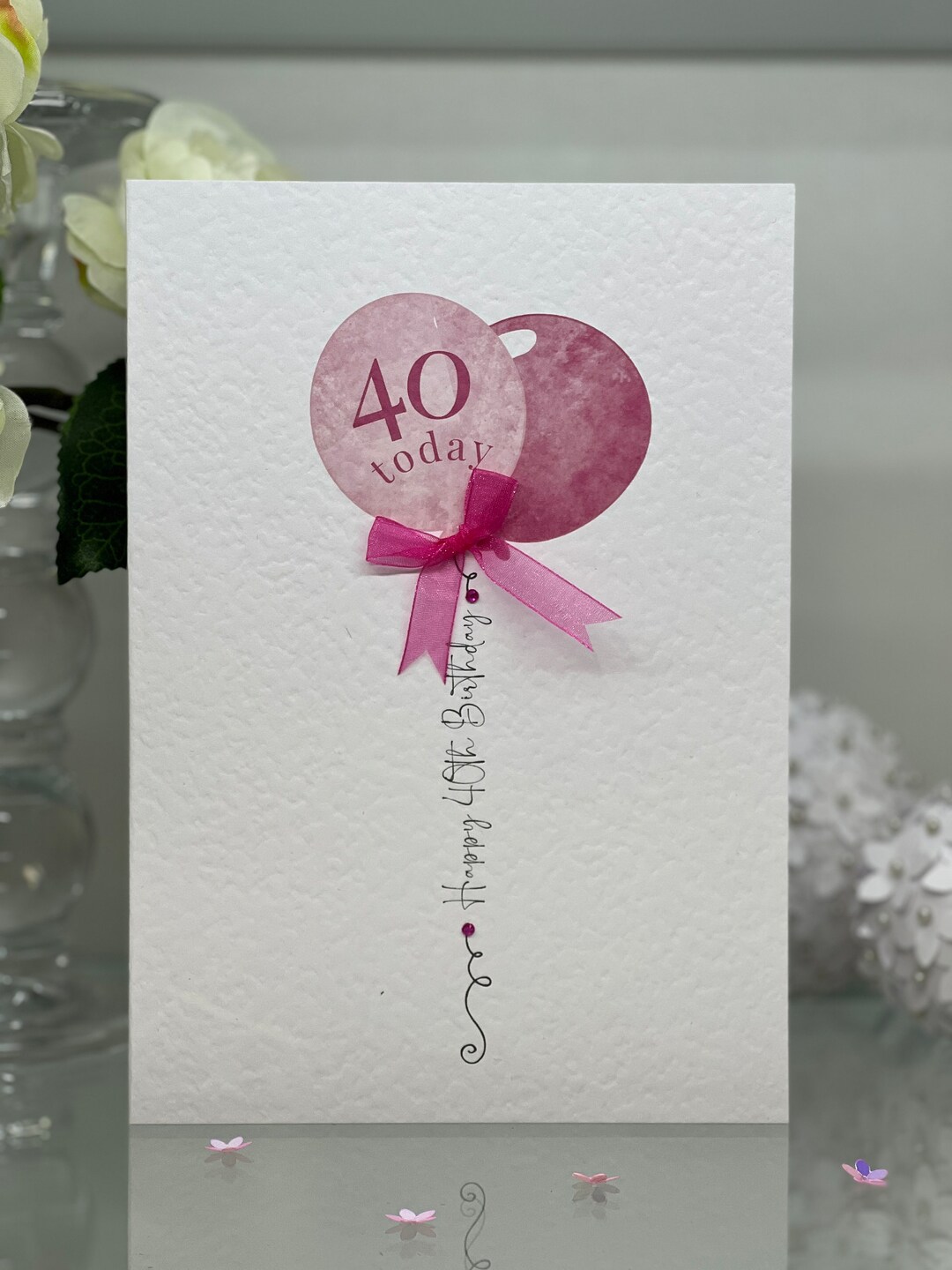 40th Birthday Card, Fortieth Birthday Card, 40th Card, Female 40th Card ...