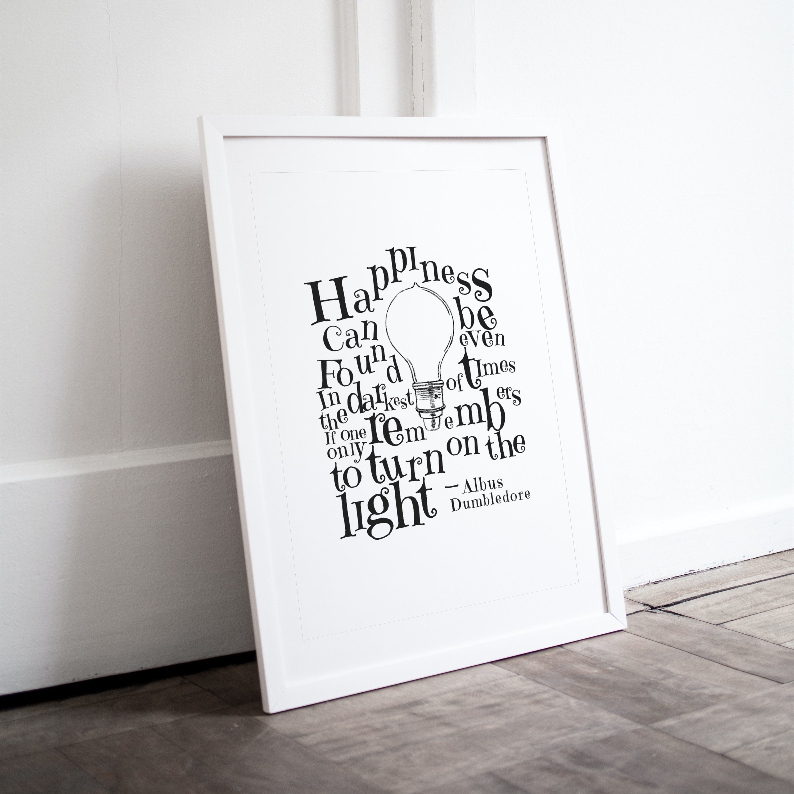 Harry Potter Quote Dumbledore Quote Happiness Can Be Found - Etsy UK