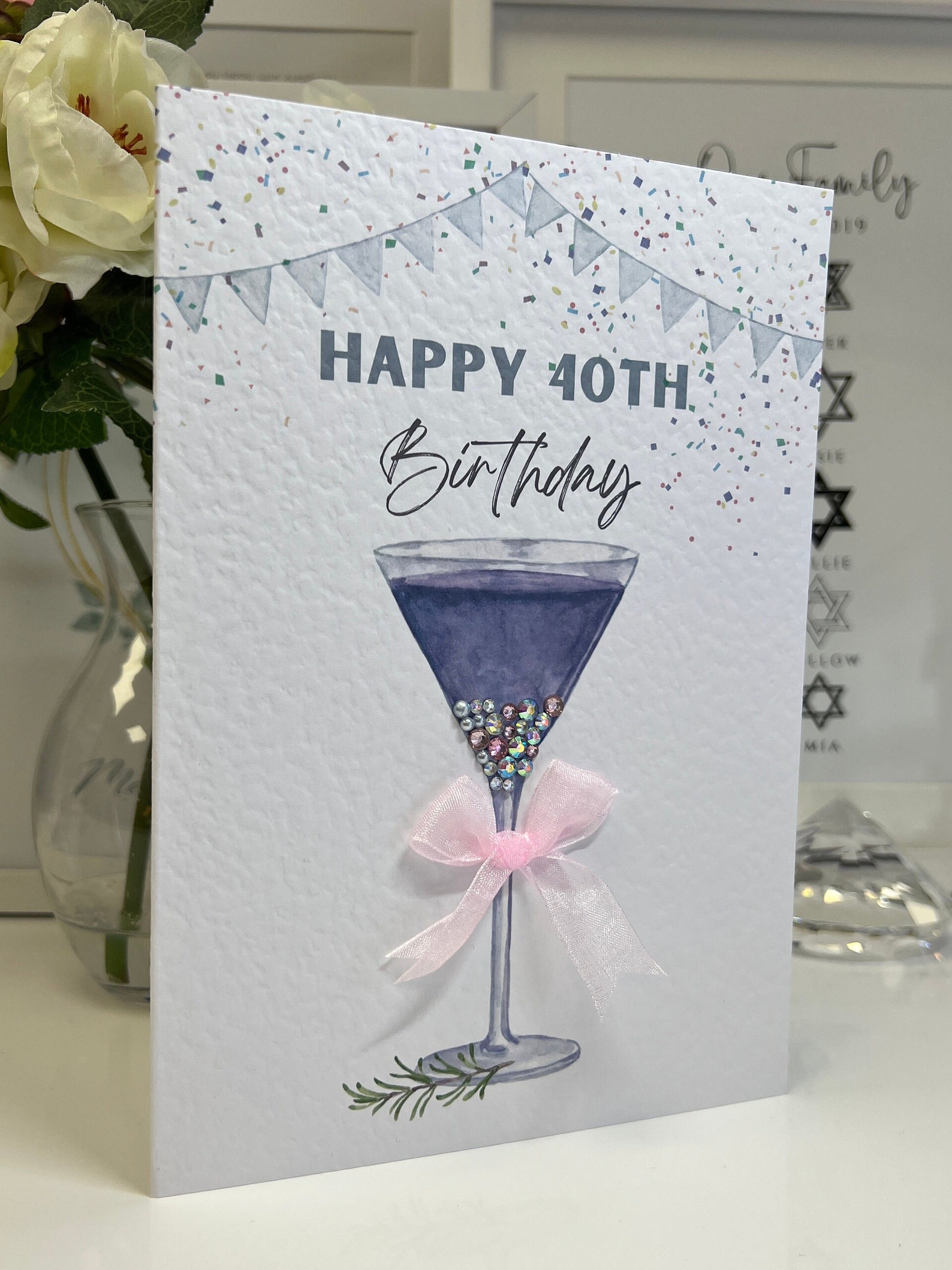 40th Birthday Card, Fortieth Birthday Card, 40th Card, Happy 40th Card ...
