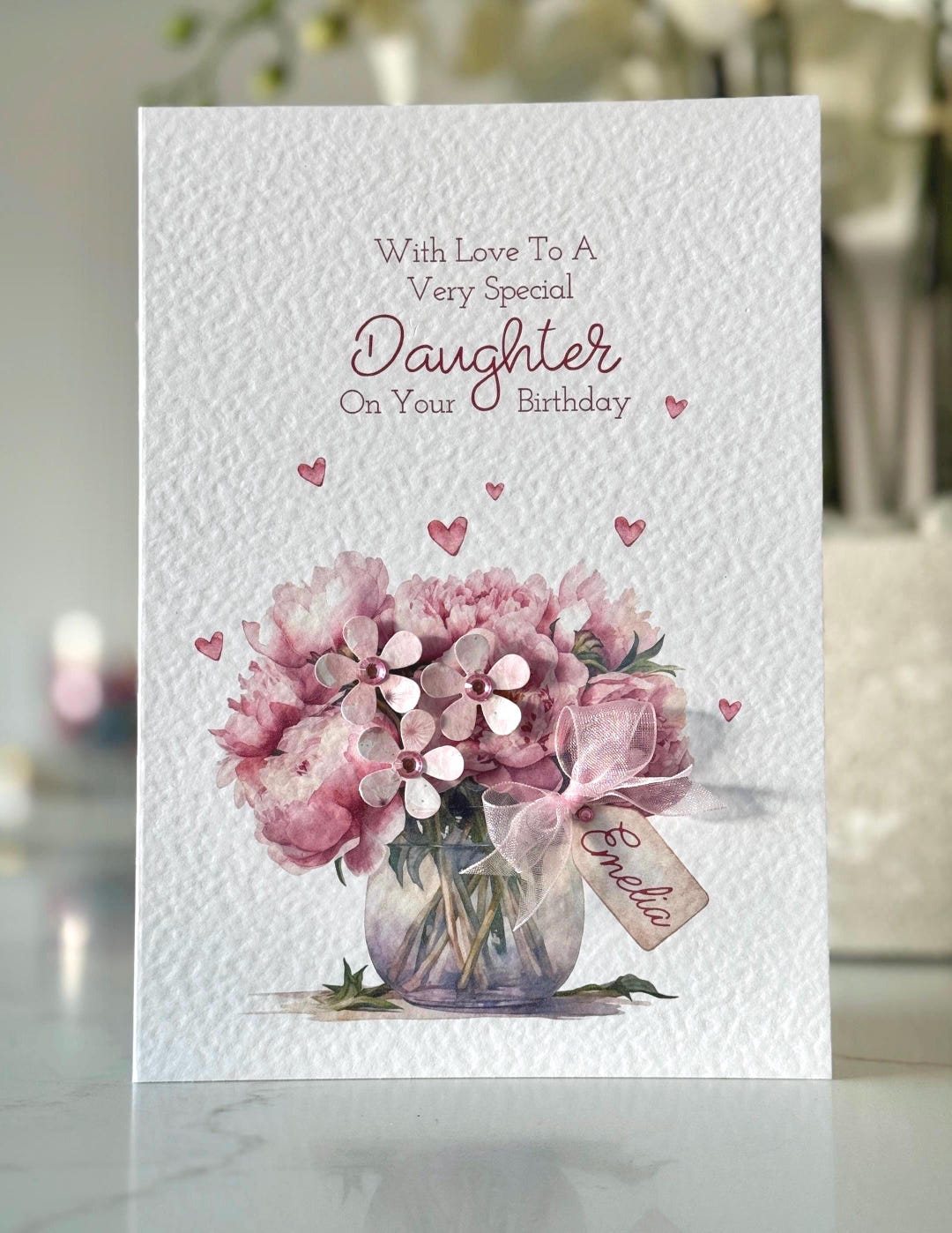 Happy Birthday Daughter, Personlaised Daughter Card, Daughter Card, 3D ...