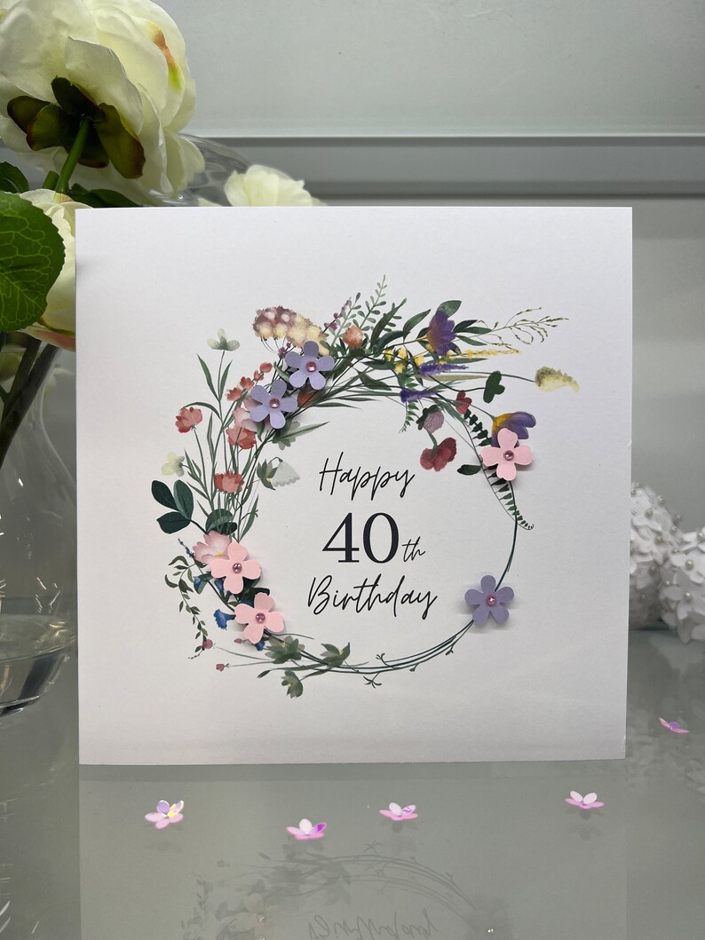 40th Birthday Card Fortieth Birthday Card 40th Card Happy - Etsy UK