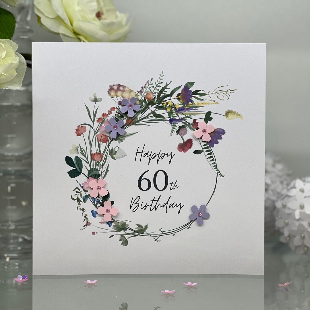 60th Birthday Card, Sixtieth Birthday Card, 60th Card, Happy 60th Card ...