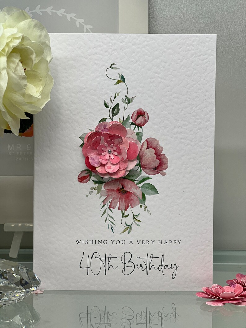 40th Birthday Card Fortieth Birthday Card 40th Card Happy - Etsy UK