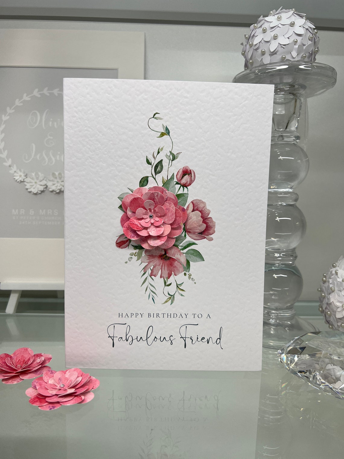 Fabulous Friend Card, 3D Flower, Best Friend Card, Close Friend Card ...