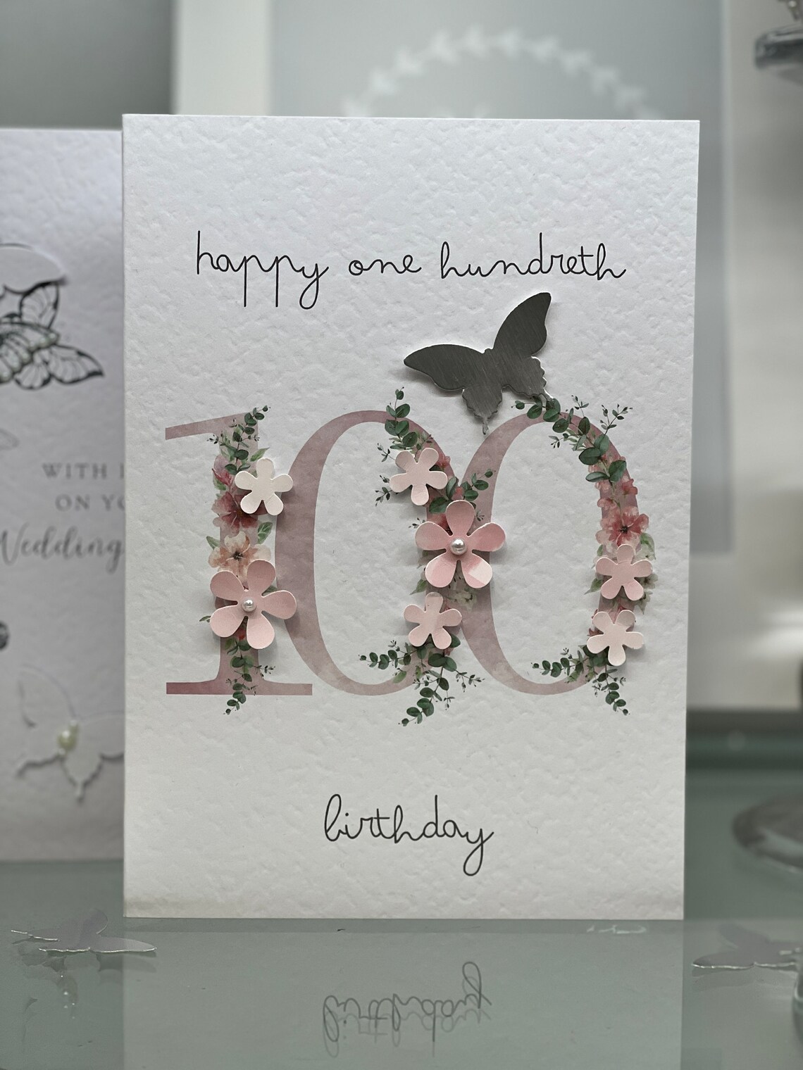 100th Birthday Card 100th Card Happy 100th Birthday Card - Etsy UK