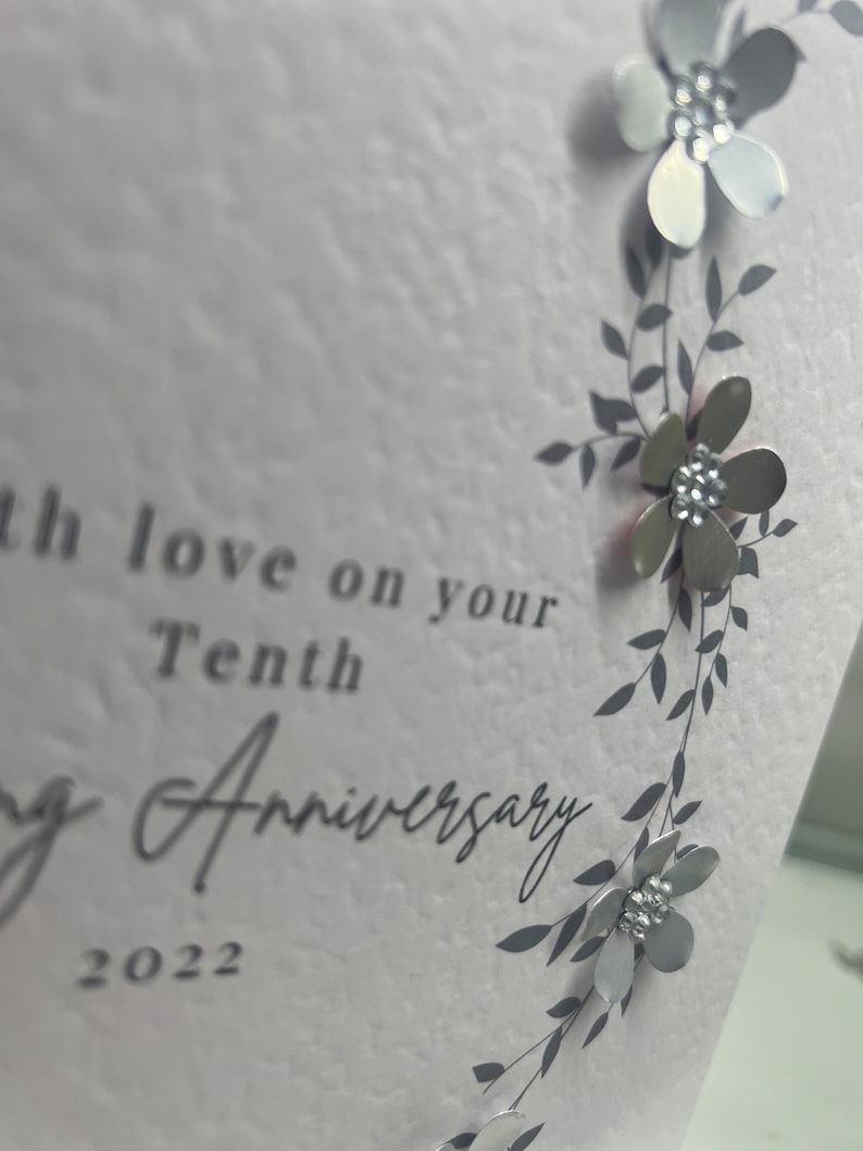 Tenth Anniversary Card Tenth Wedding Anniversary 10th - Etsy