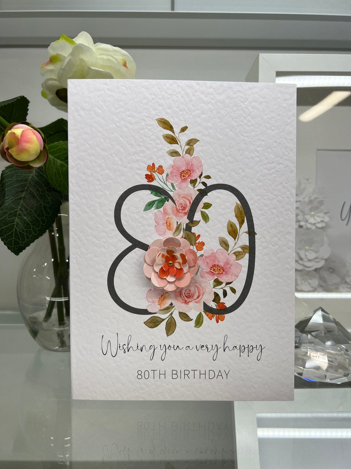 80th Birthday Card Eightieth Birthday Card 80th Card Happy - Etsy