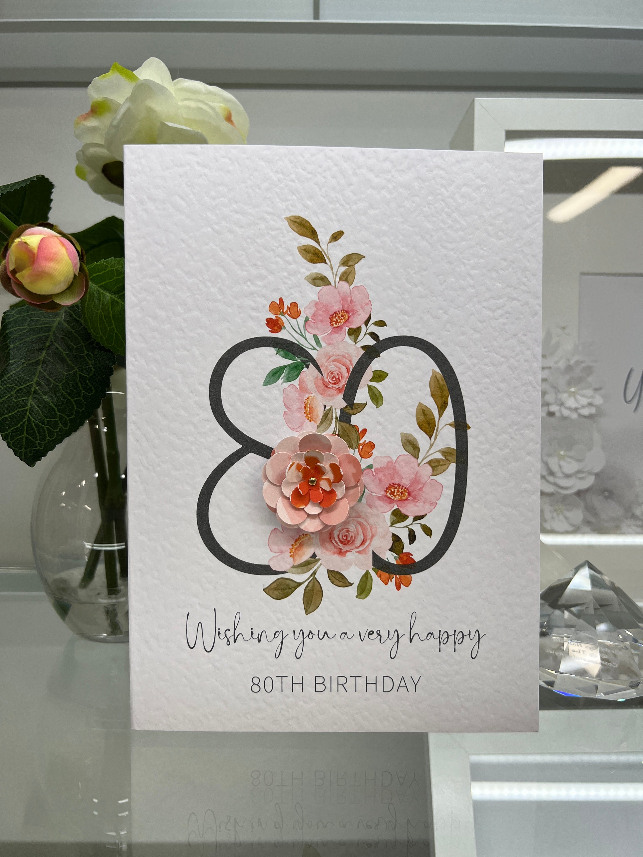 80th Birthday Card, Eightieth Birthday Card, 80th Card, Happy 80th Card ...