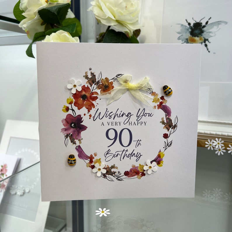 90th Birthday Card Ninetieth Birthday Card 90th Card Happy - Etsy