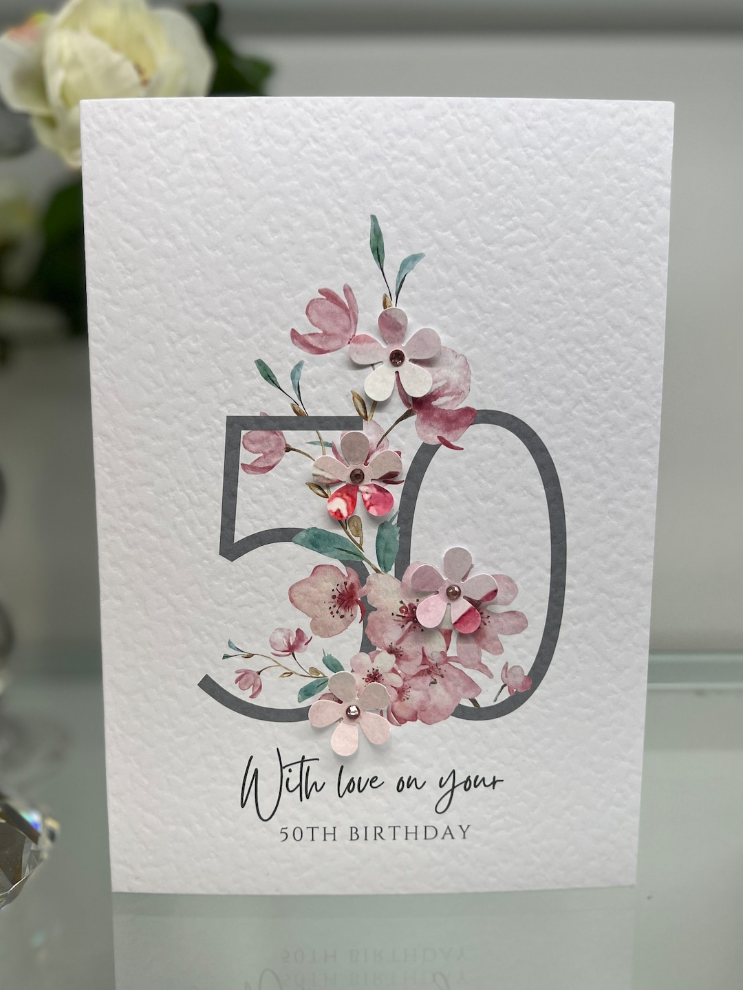 50th Birthday Card, Fiftieth Birthday Card, 50th Card, Happy 50th Card ...