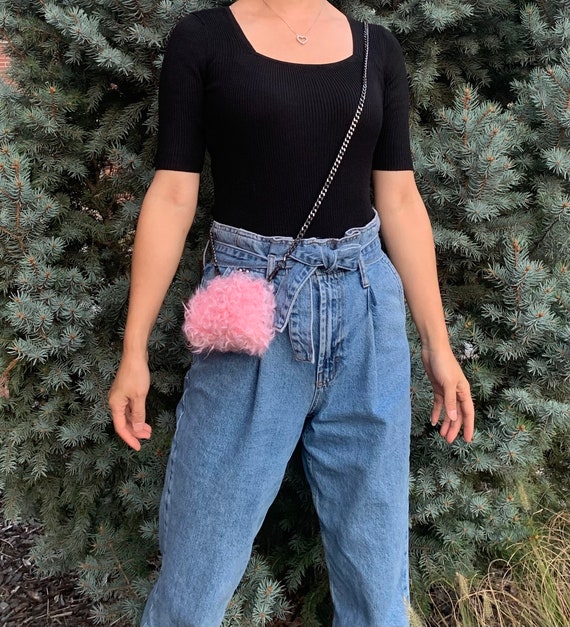 Handmade Real Shearling Metal Frame Kisslock Coin Pou… - Gem