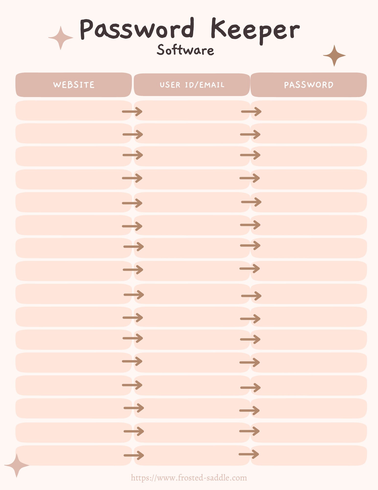 Password Keeper Digital Download, Passwords, Offline Passwords ...