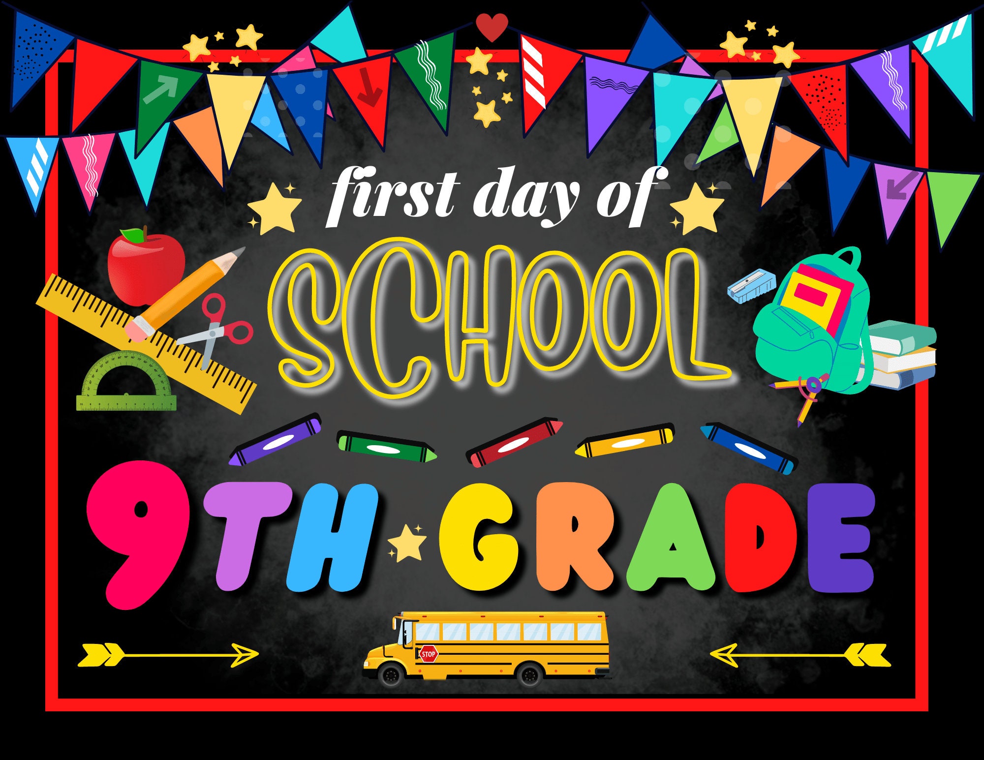 First Day of School Signs DIGITAL Download, Instant Download, First Day ...
