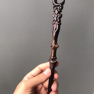 Handcrafted Wooden Magic Wand Set: Moon & Sun Angel Wands - Etsy