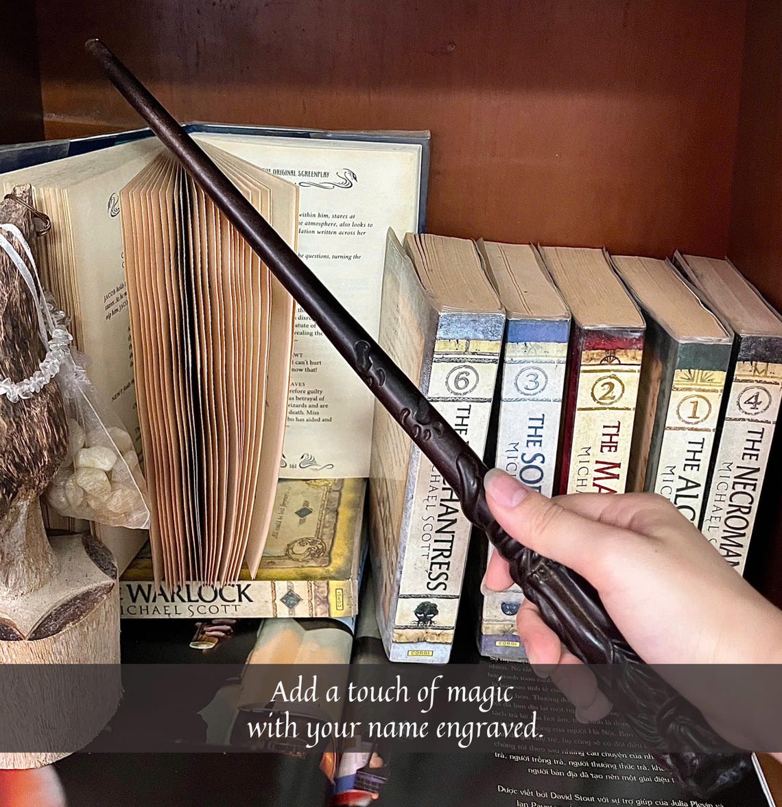 Personalized Wooden Magic Wand – Custom Name Engraved | Hand-carved ...