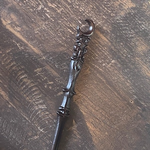 Handcrafted Wooden Magic Wand Set: Moon & Sun Angel Wands - Etsy