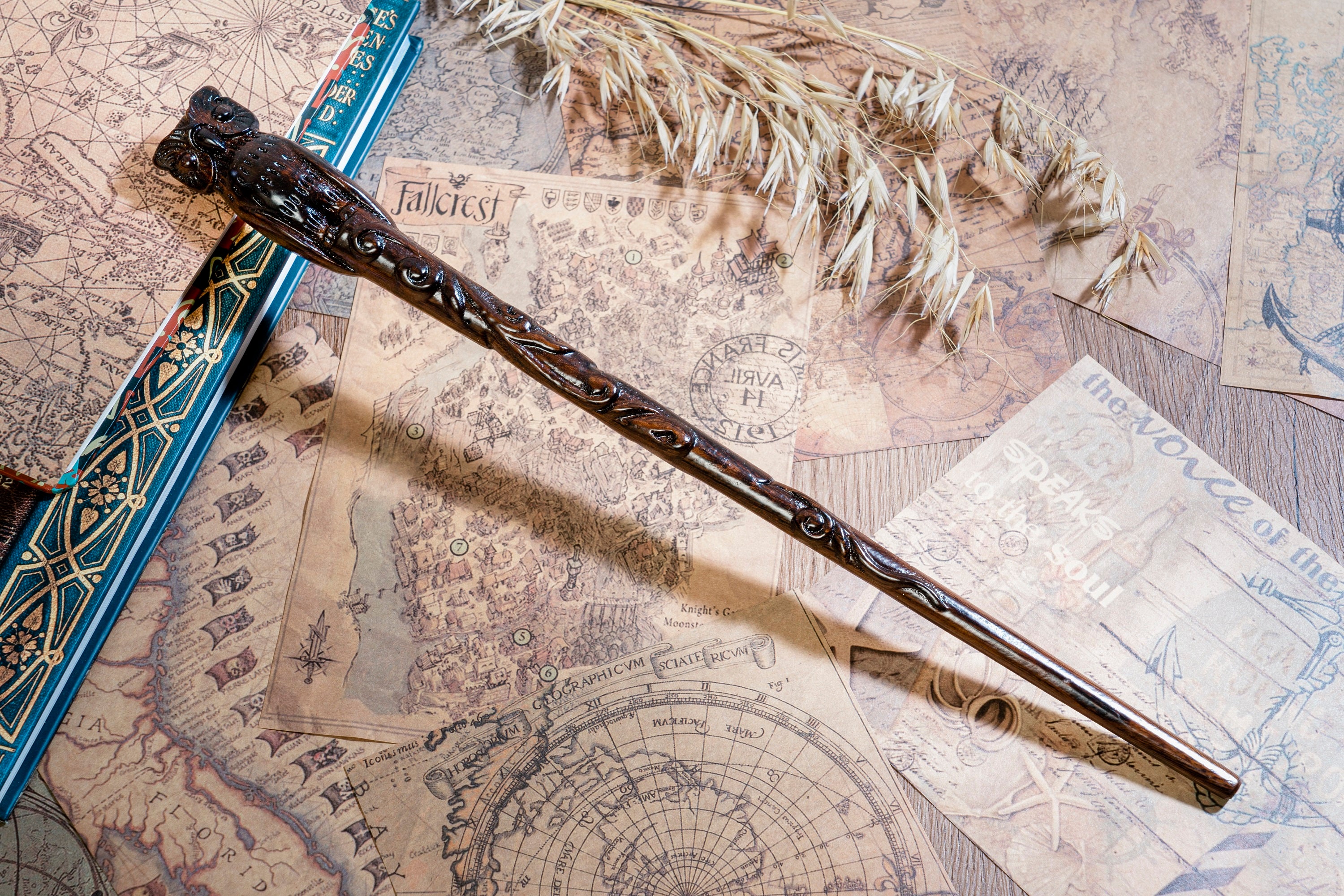 Owl Wooden Wands Harry Potter Wands Wood Wand Wizard Wand - Etsy