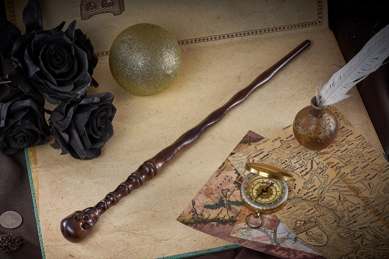 Death Eater Skull Wand Wooden Skull Wand Wand Wood Harry - Etsy