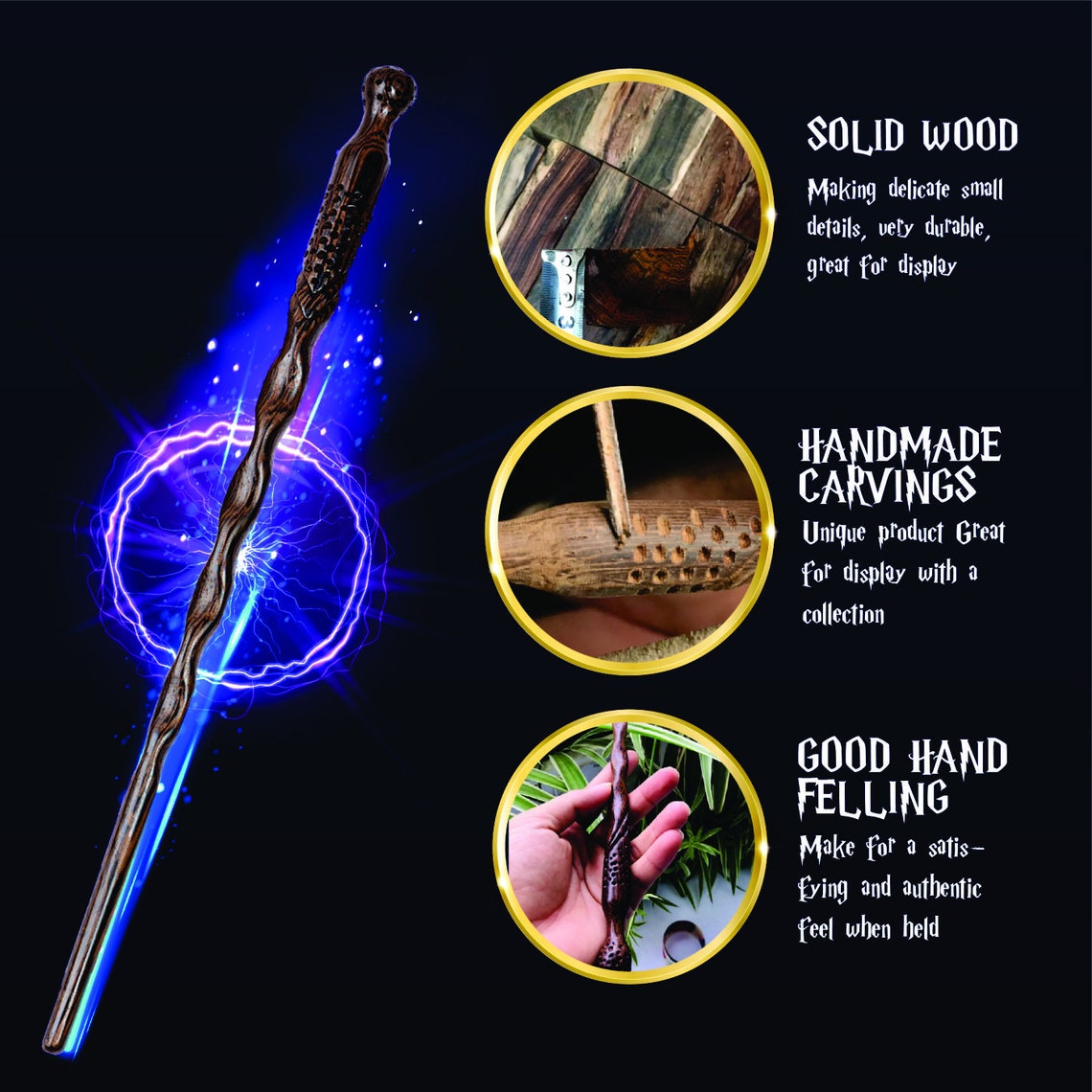 Ron Weasley Wooden Wizard Wand Hand-carved Wands Handmade - Etsy